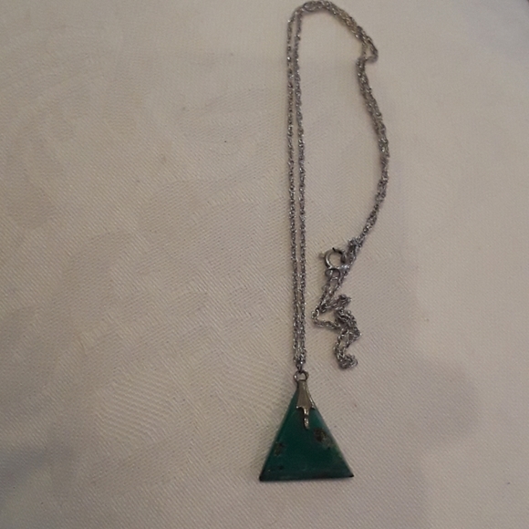 Jewelry | Vintage Triangle Turquoise 925 Necklace | Poshmark